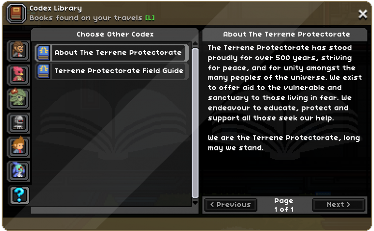 Codex - Starbounder - Starbound Wiki